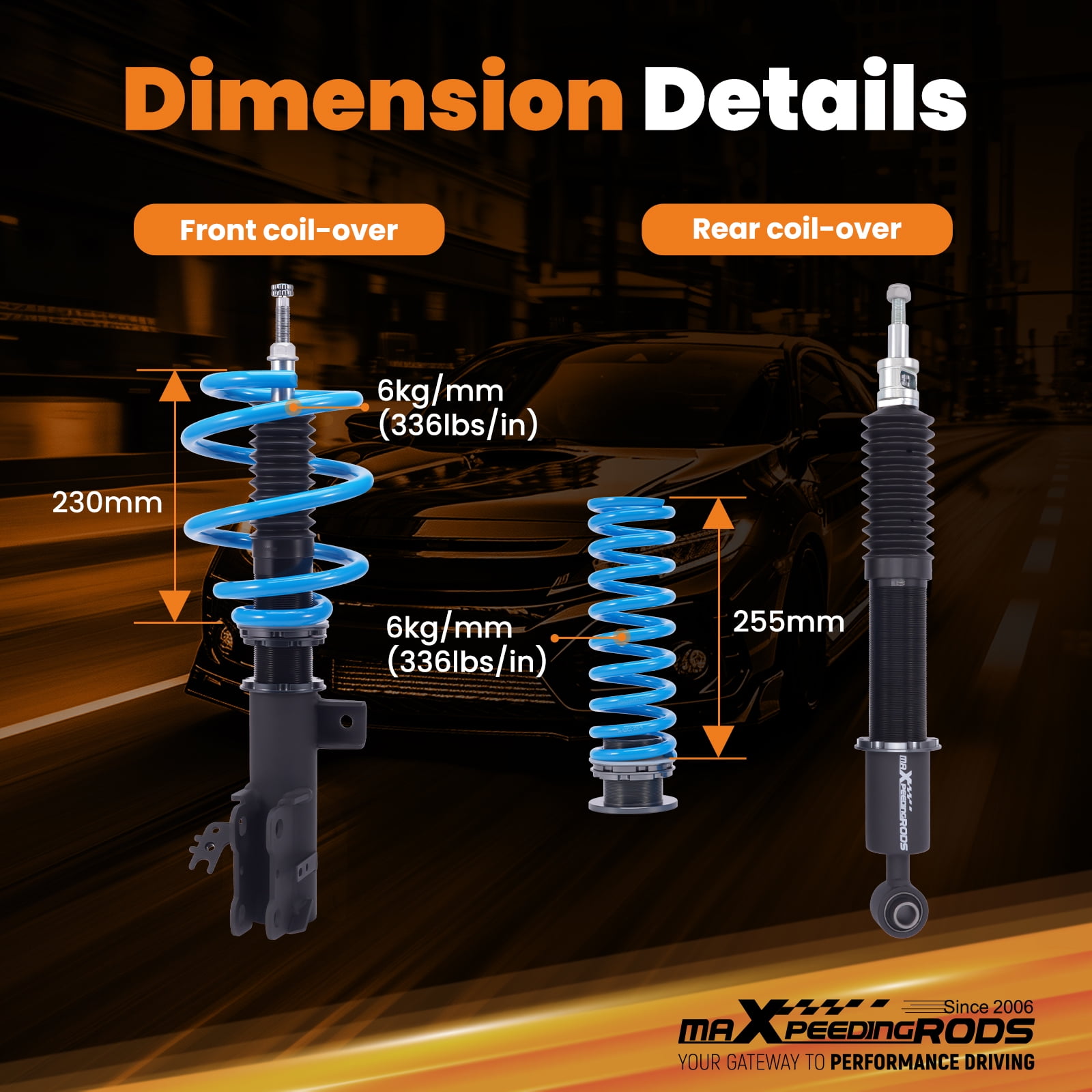 maXpeedingrods Coilover for Toyota RAV4 XA50 2019-2025, 24 Levels ...