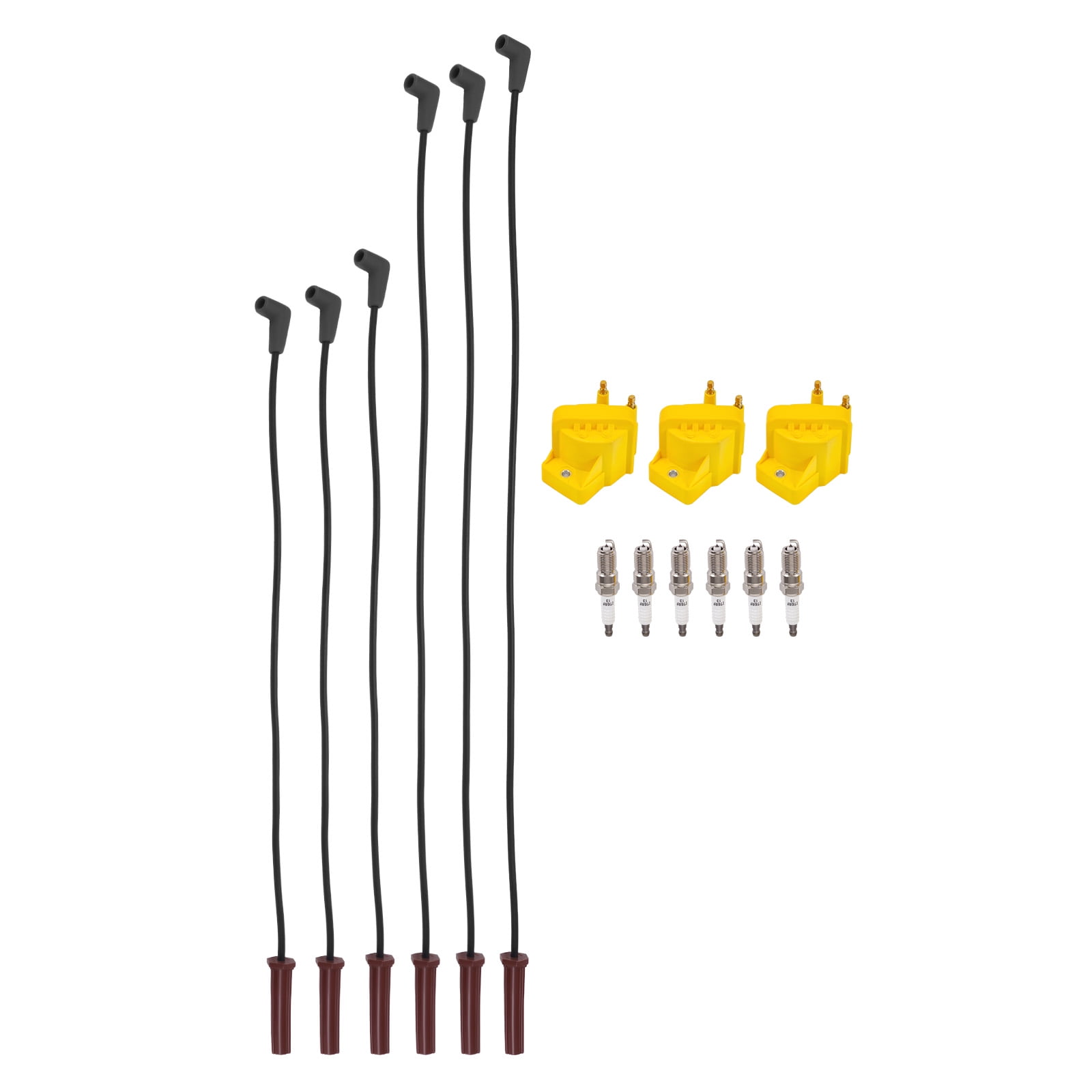 maXpeedingrods DR39 Set of 3 Ignition Coil with 6 Spark Plug and Wire ...