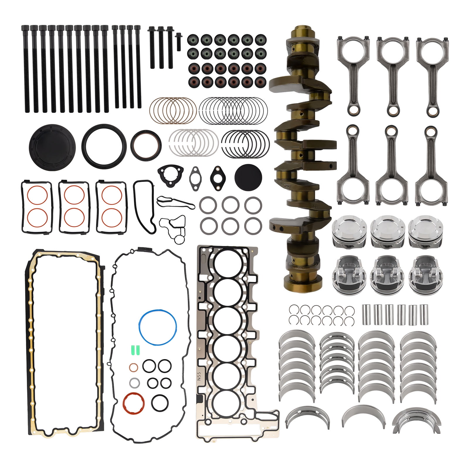 maXpeedingrods Engine Overhaul Rebuild Kit with Crankshaft Rods Piston ...