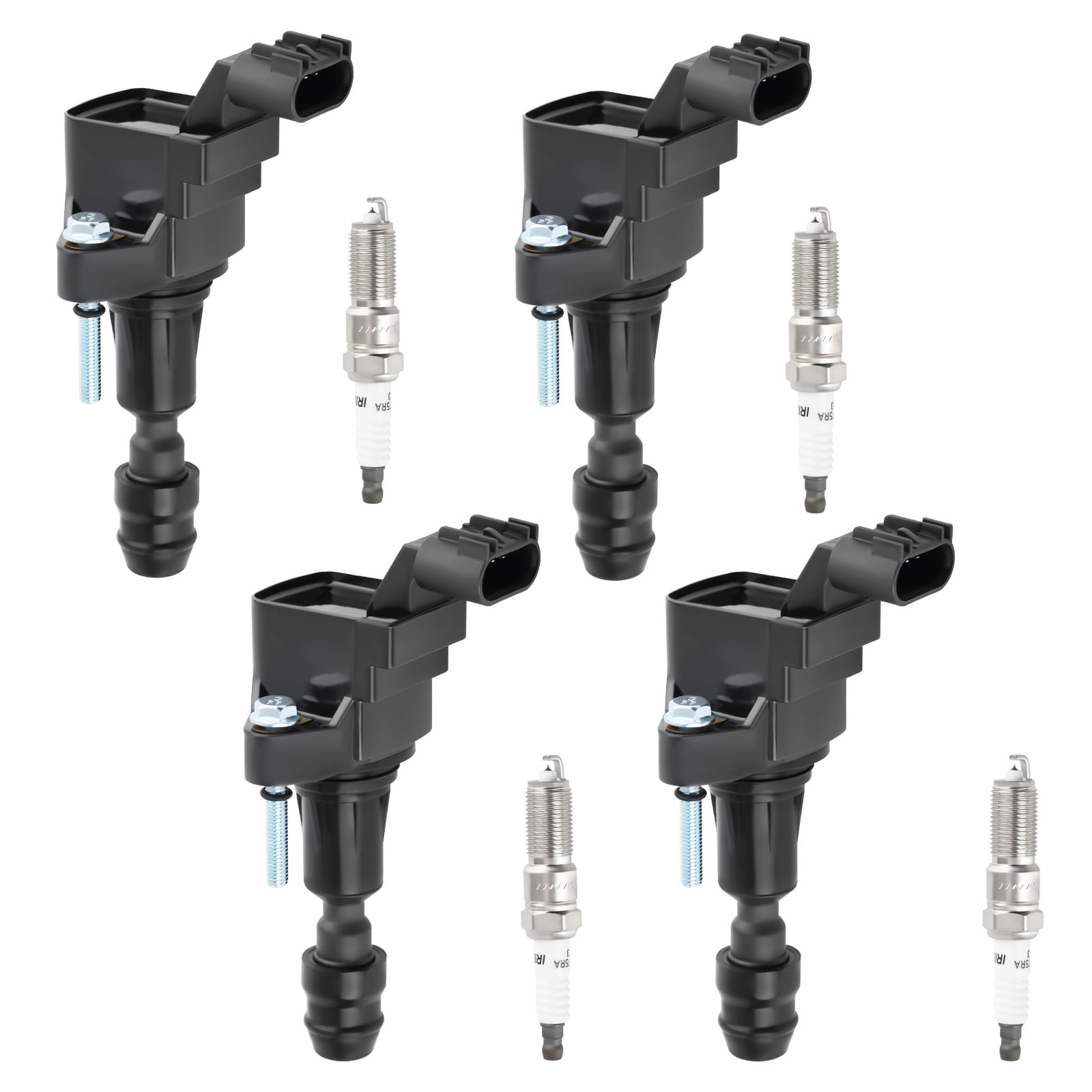maXpeedingrods UF491 Set of 4 Ignition Coil Pack and Iridium Spark Plugs Fit for Buick Chevrolet ...