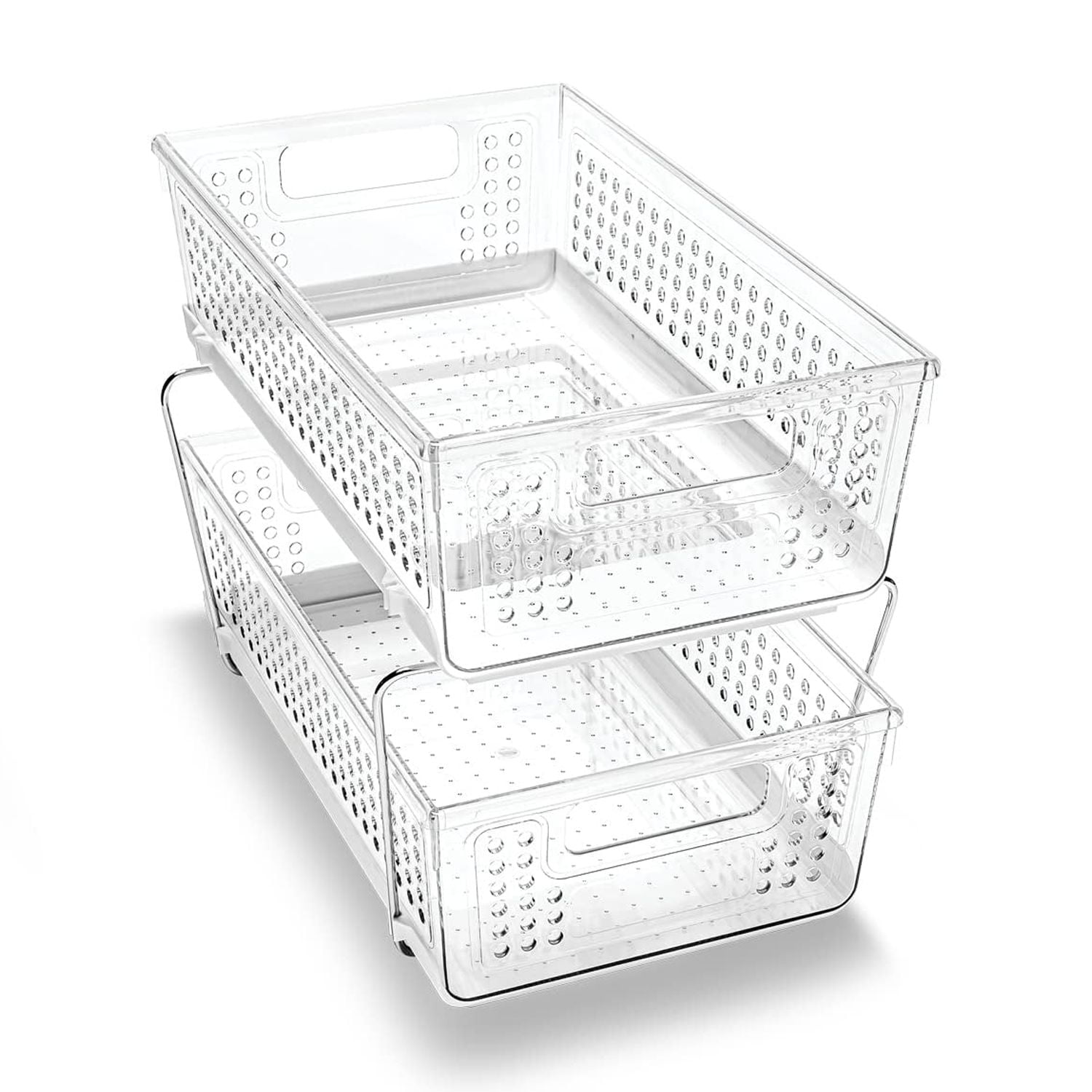 madesmart 2 Tier Organizer, Multi-Purpose Slide-Out Storage Baskets ...