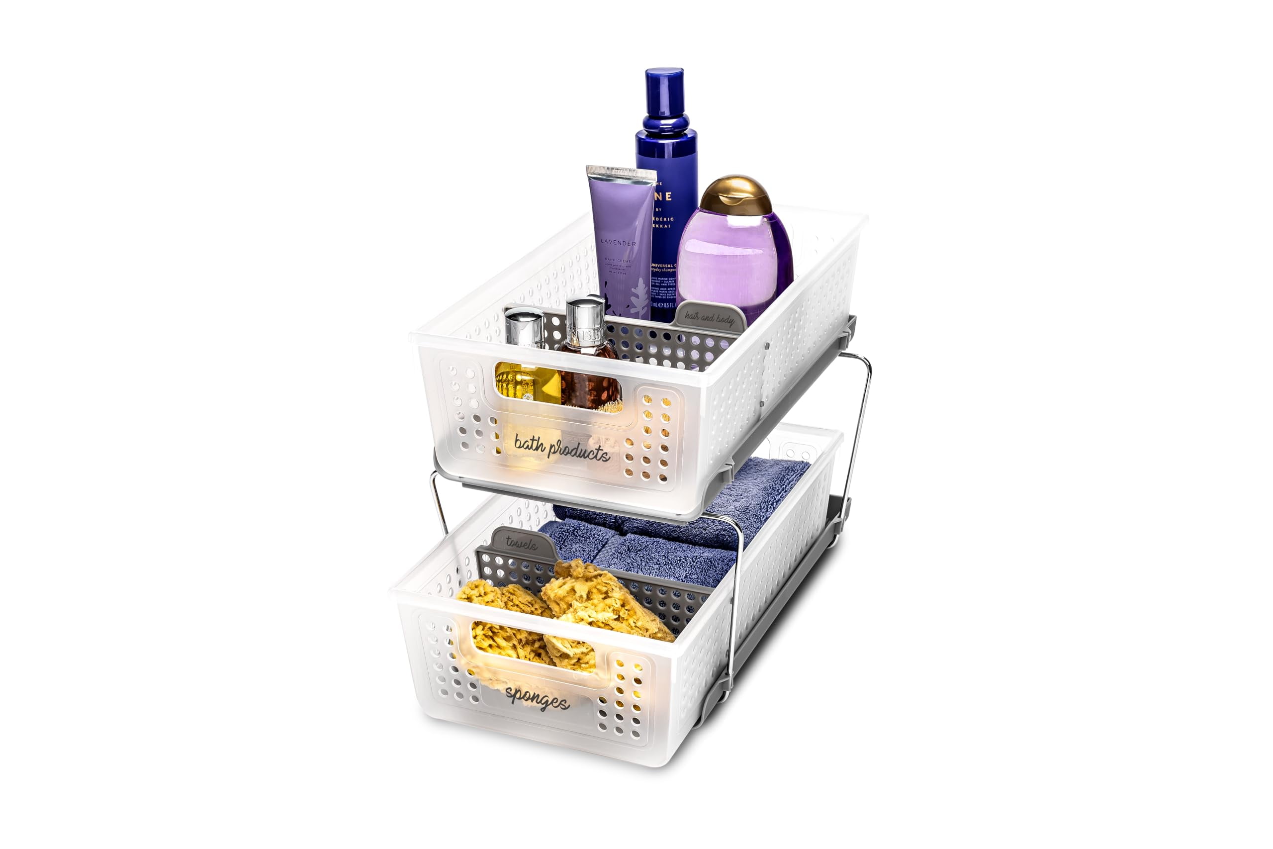 madesmart 2-Tier Organizer, Multi-Purpose Slide-Out Storage Baskets ...