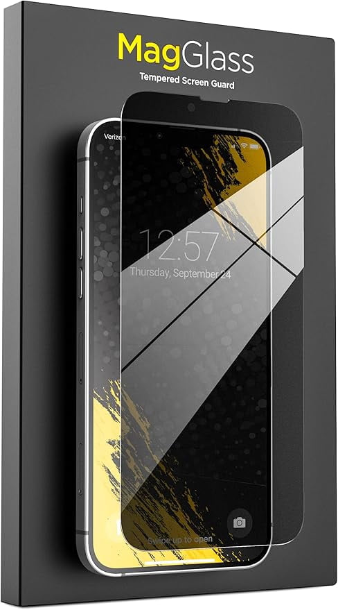 magglass Privacy iPhone 14 Tempered Glass Screen Protector (Fits iPhone ...