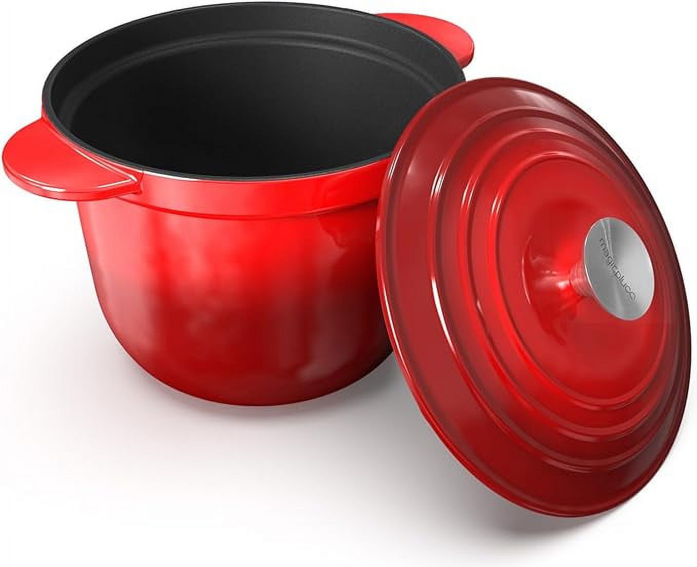 Cuisinel Cast Iron Pot with Lid 2-in-1 Multi Cooker Pre-Seasoned Dutch ...