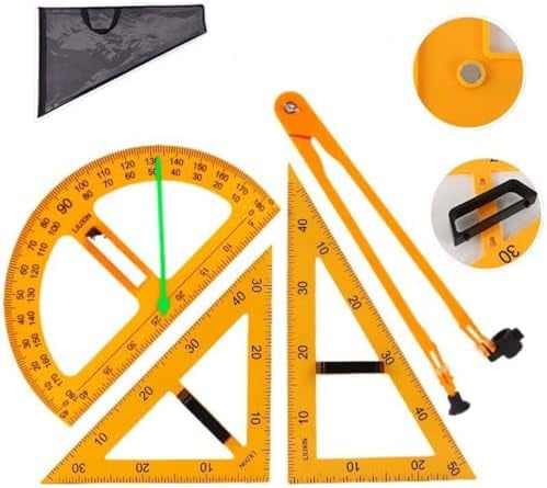 magnetic triangular scale ruler set drafting tools mathematics ...