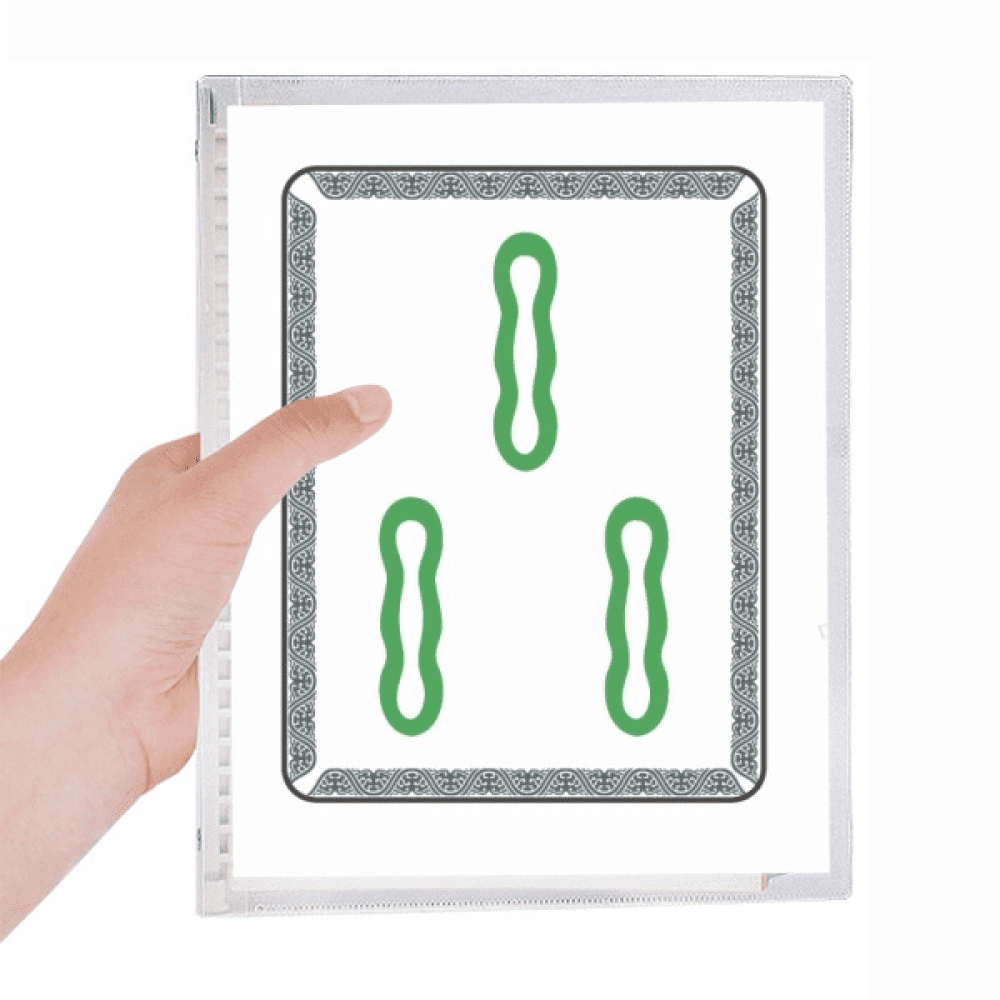 mahjong bar 3 tiles pattern notebook loose diary refillable journal ...