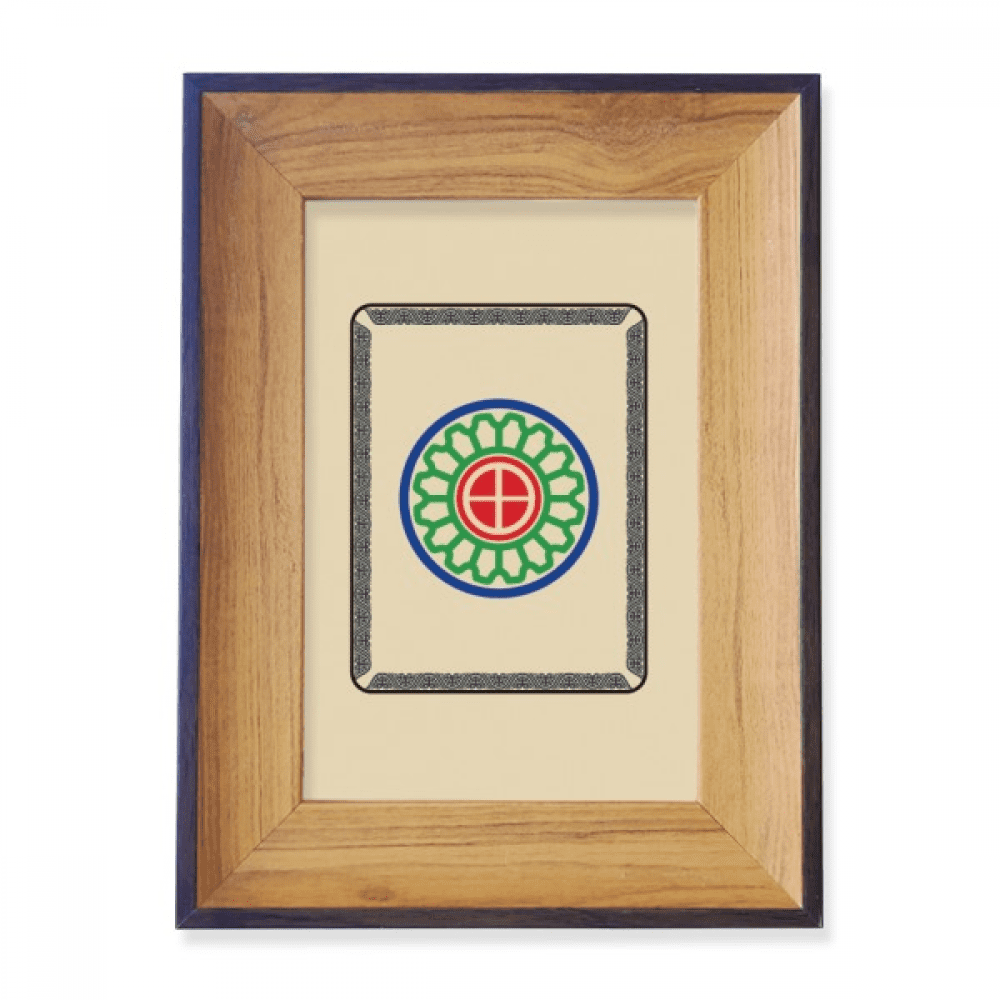 mahjong dots 1 tile pattern photo frame exhibition display art desktop ...