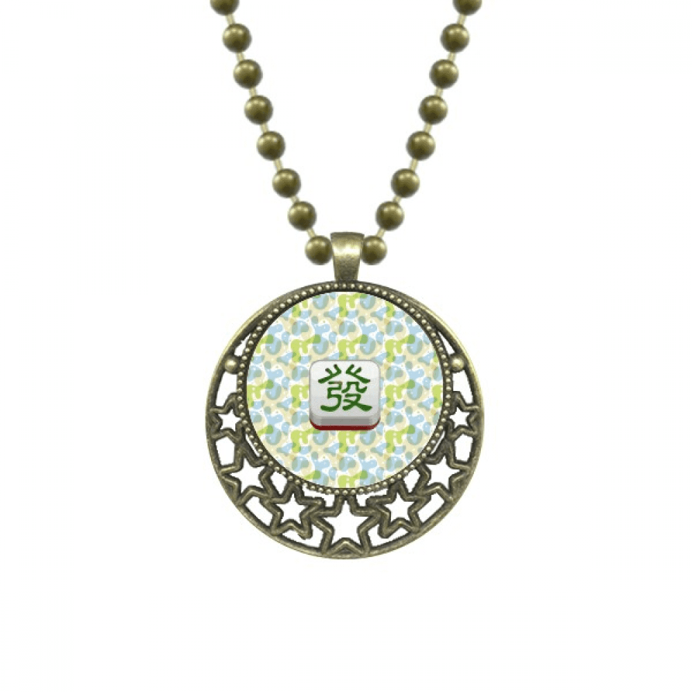 mahjong tiles font design chinese traditional pendant star necklmoon ...