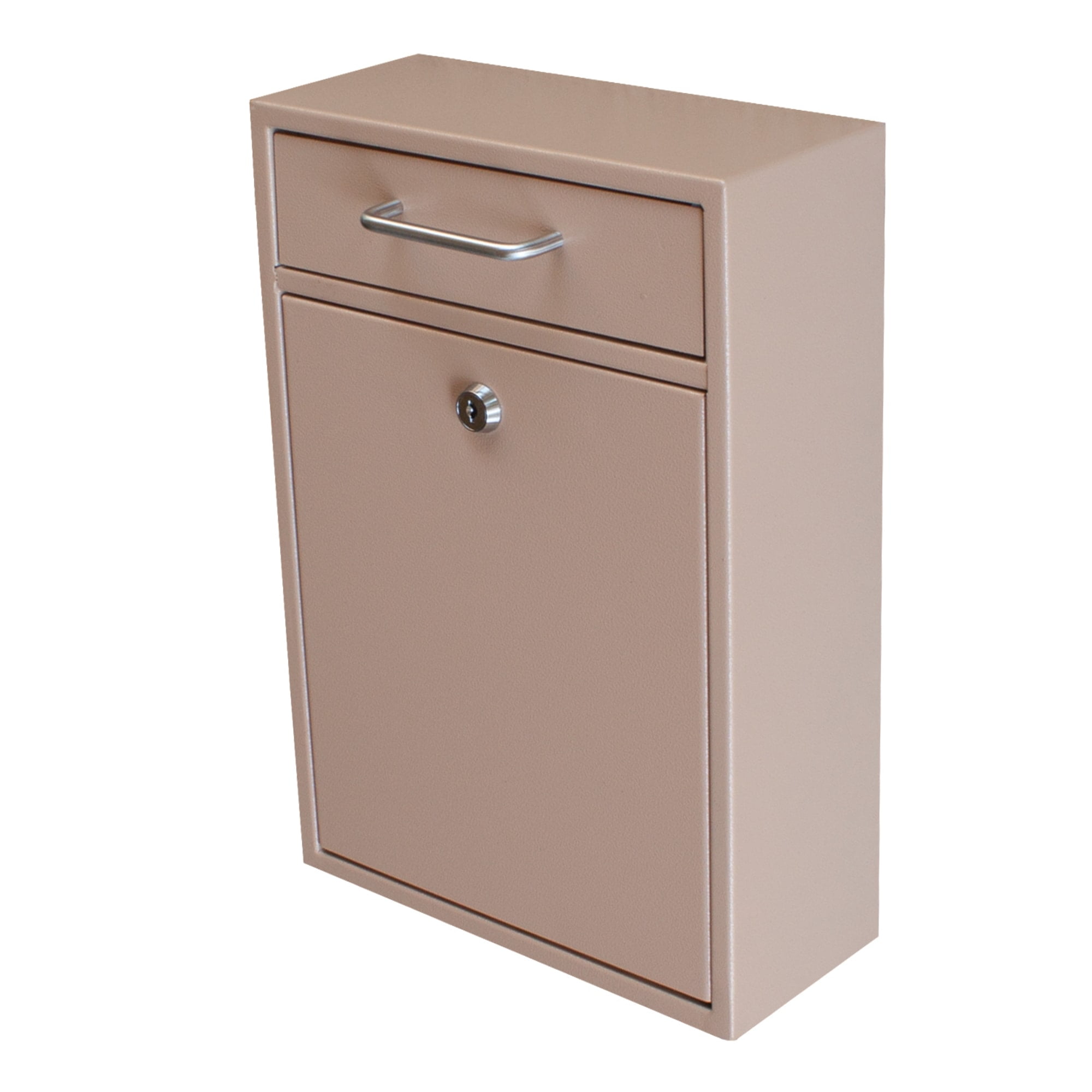 Mail Boss Locking Security Drop Box, 16 1/4"H x 11 1/4"W x 4 3/4"D, Tan ...