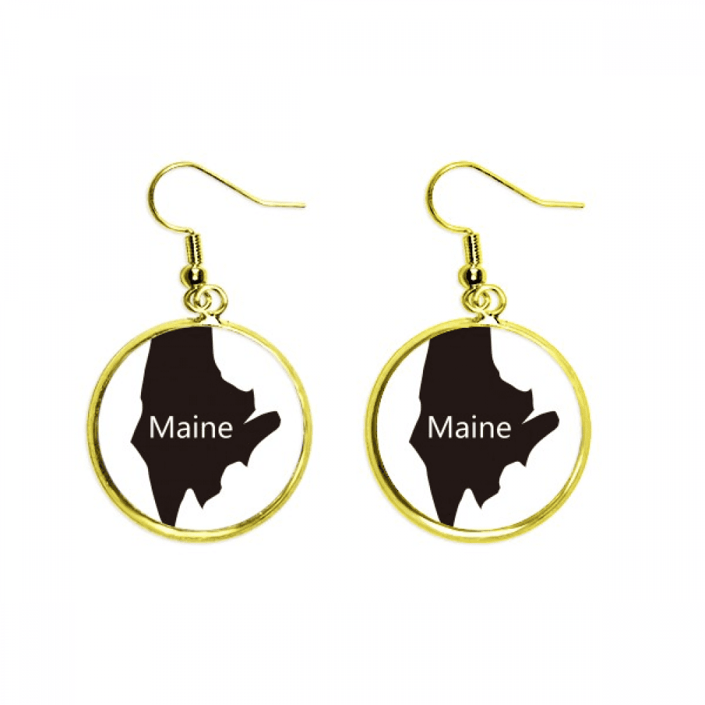 maine ameusa map outline earring dangle en drop earring jewelry woman ...