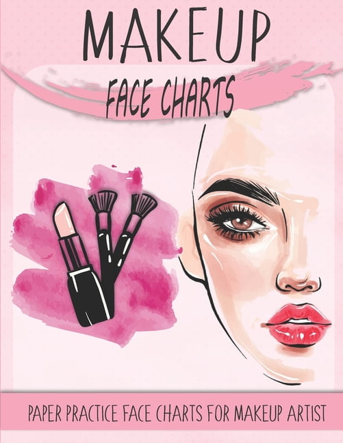 makeup face charts paper practice face charts for makeup artist: A ...