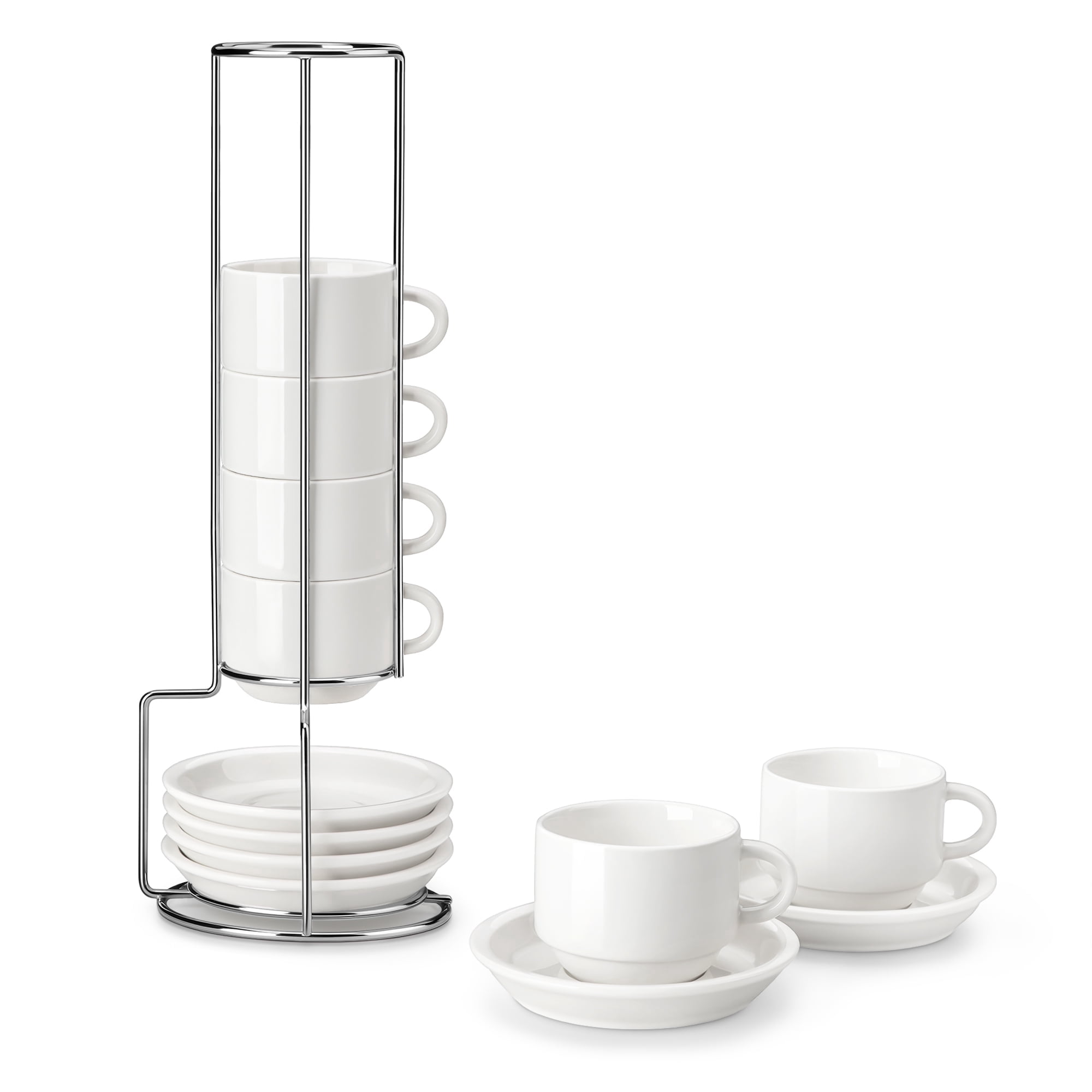 malacasa Coffee Mug Set, Espresso Mugs Cups Set of 6, 4oz Porcelain ...