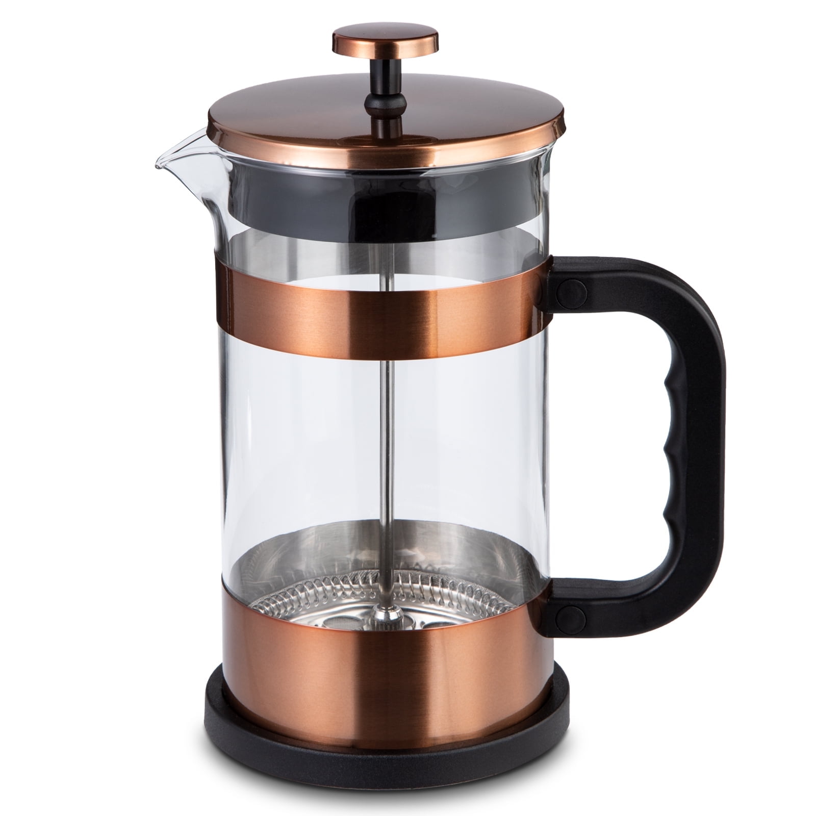 malmo 34oz French Press - Durable Stainless Steel and Heat-Resistant Borosilicate Glass Coffee ...