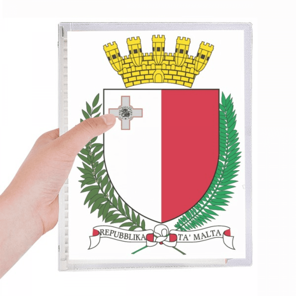 malta eu national emblem notebook loose diary refillable journal ...