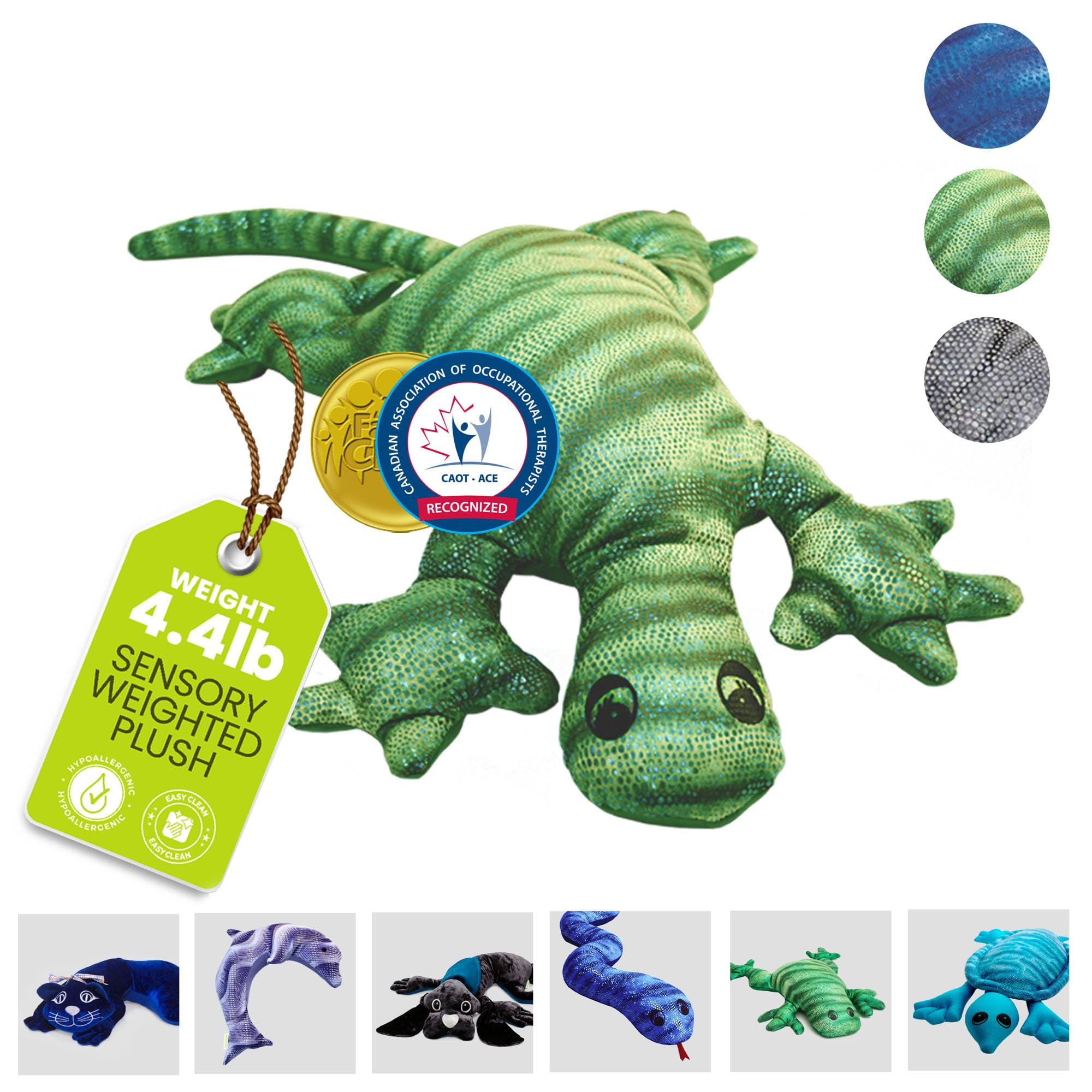 manimo Weighted Lizard Stuffed Animal for Kids & Adults - Stuffed ...