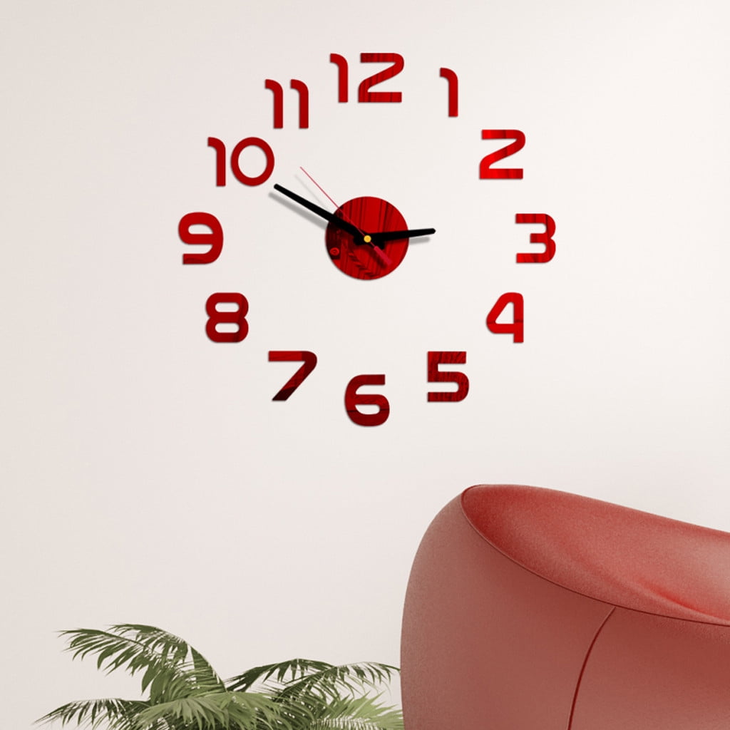 mantel clocks for living room wall clock modern DIY Wall Clock 3D ...