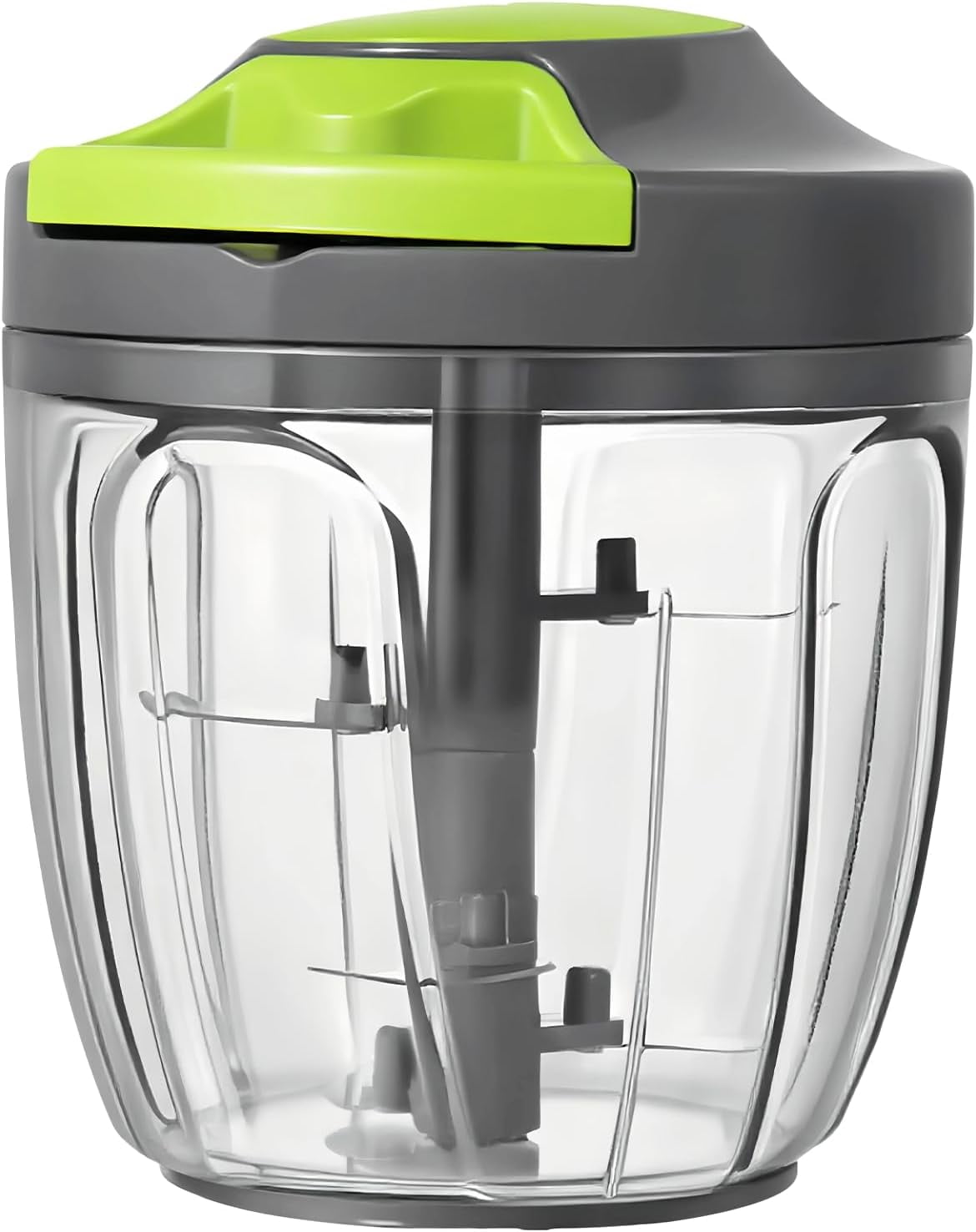 manual food processor vegetable chopper, portable hand pull string ...