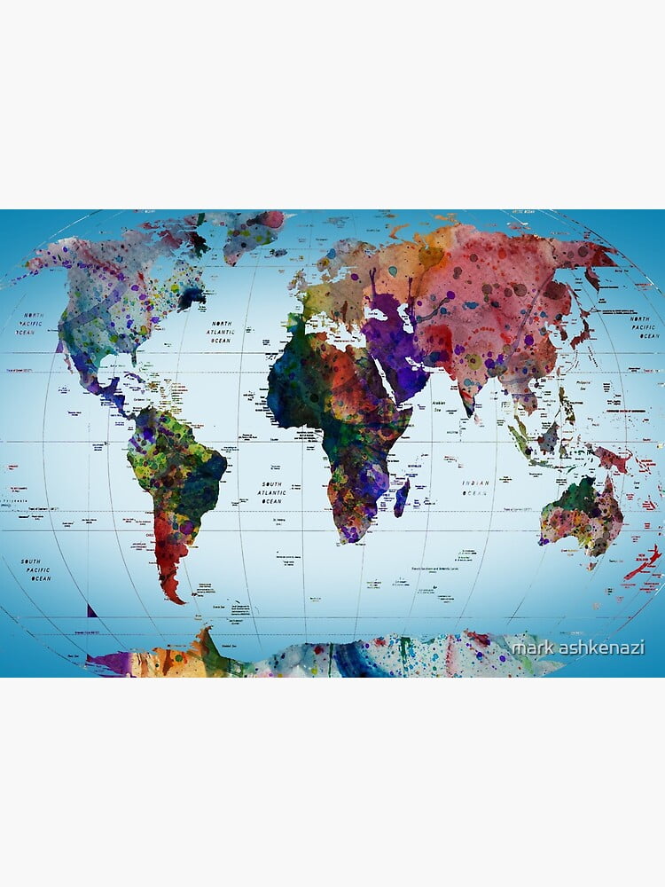 map of the world Canvas Poster Decor Landscape Office Room Decor Gift ...