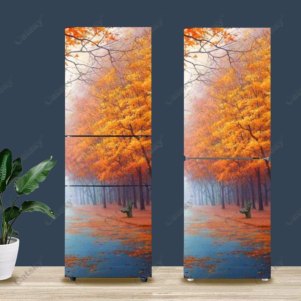 maple autumn leaves Refrigerator Stickers Home r Kitchen Murals DIY ...