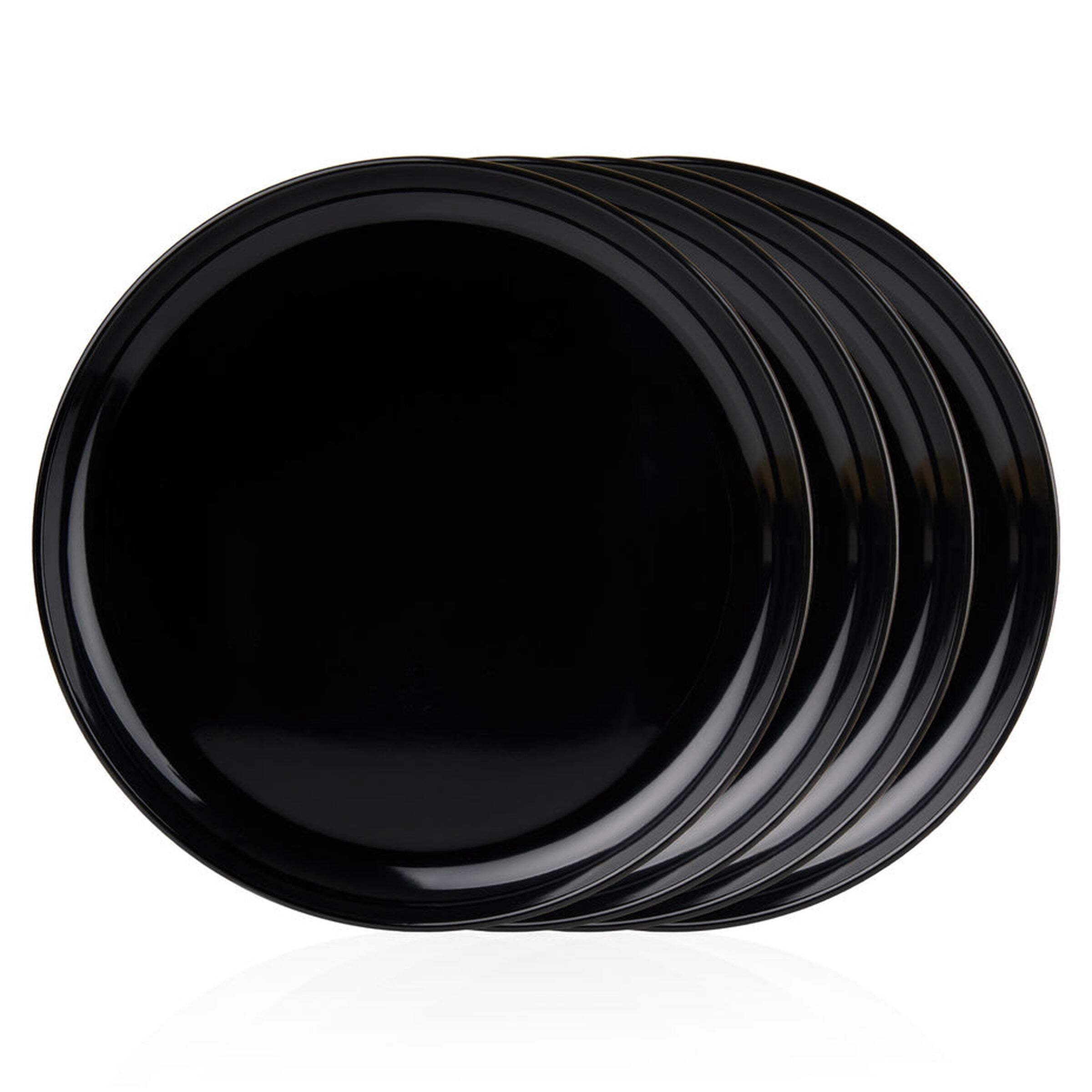marbella-black-melamine-dinner-plate-set-of-4 - Walmart.com