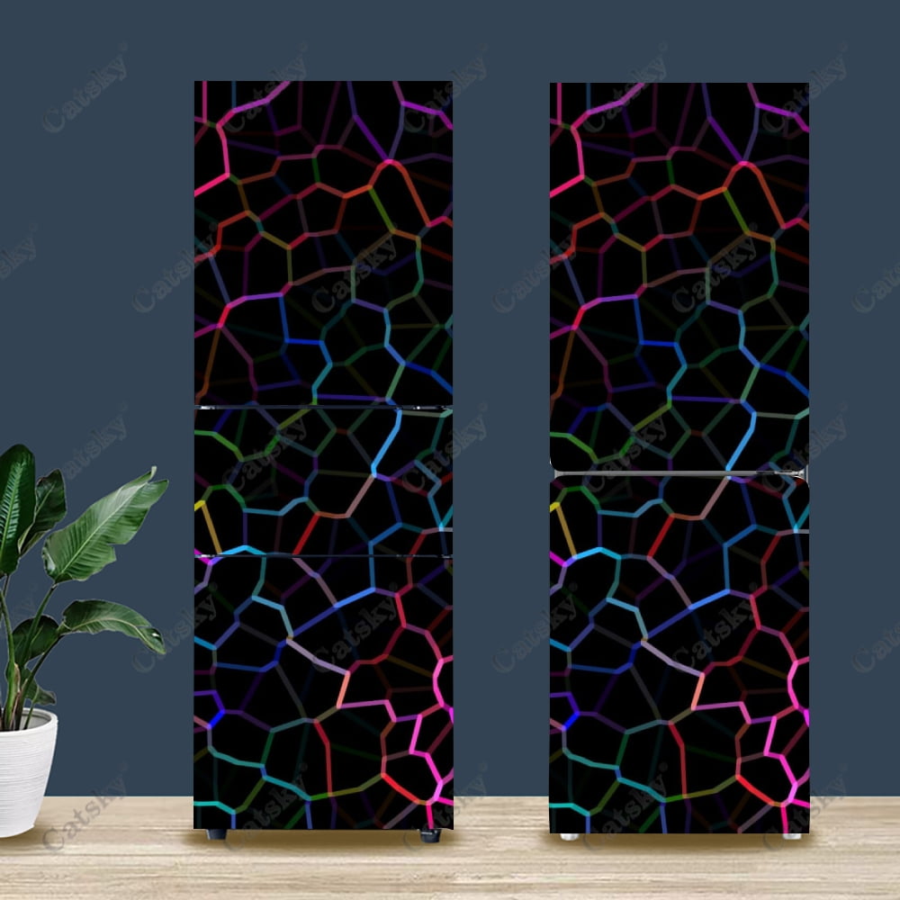 marble Colored pattern Refrigerator Sticker Home Decor Kitchen Mural ...