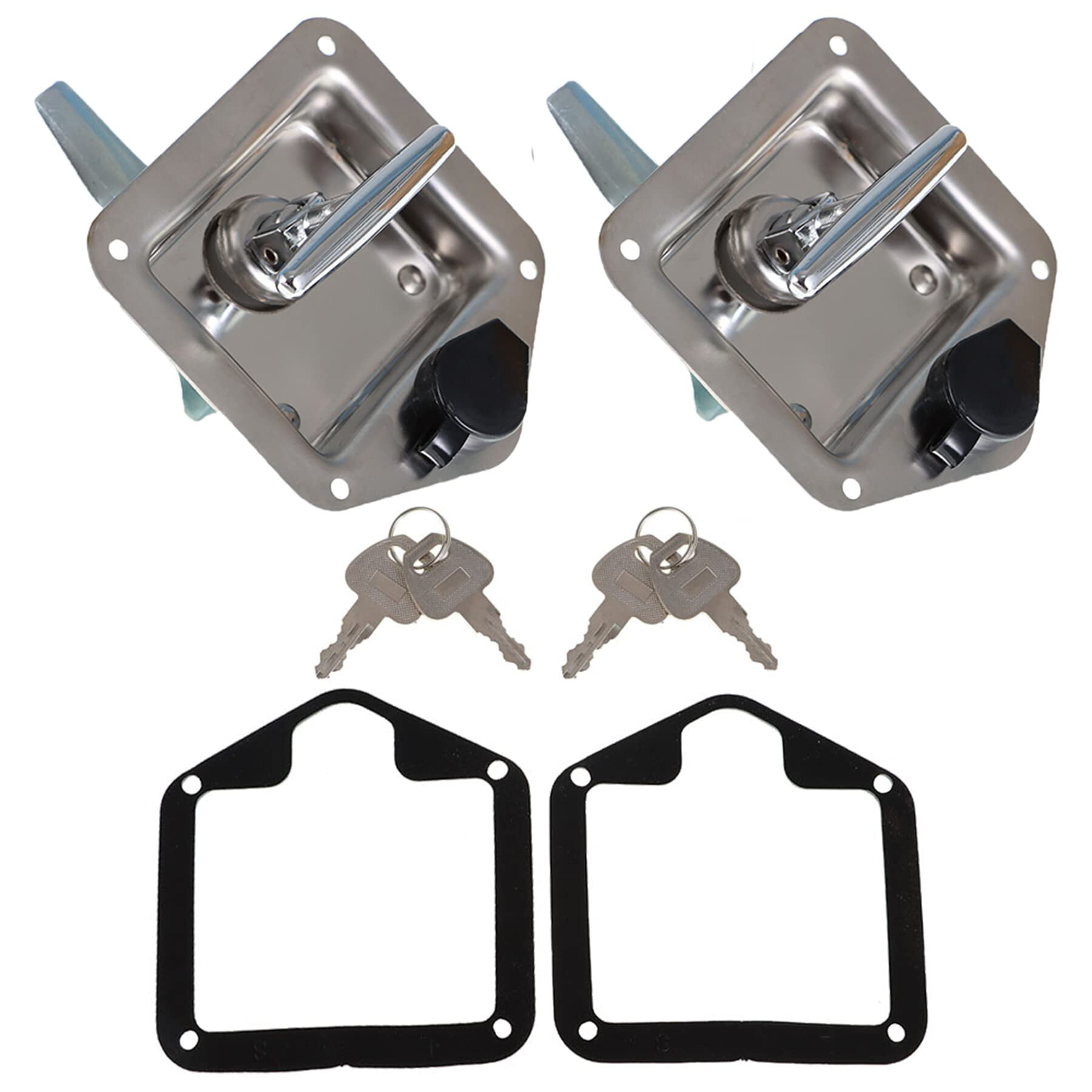 marddpair 2 Trailer Door Latch Folding T-Handle Lock with Keys ...