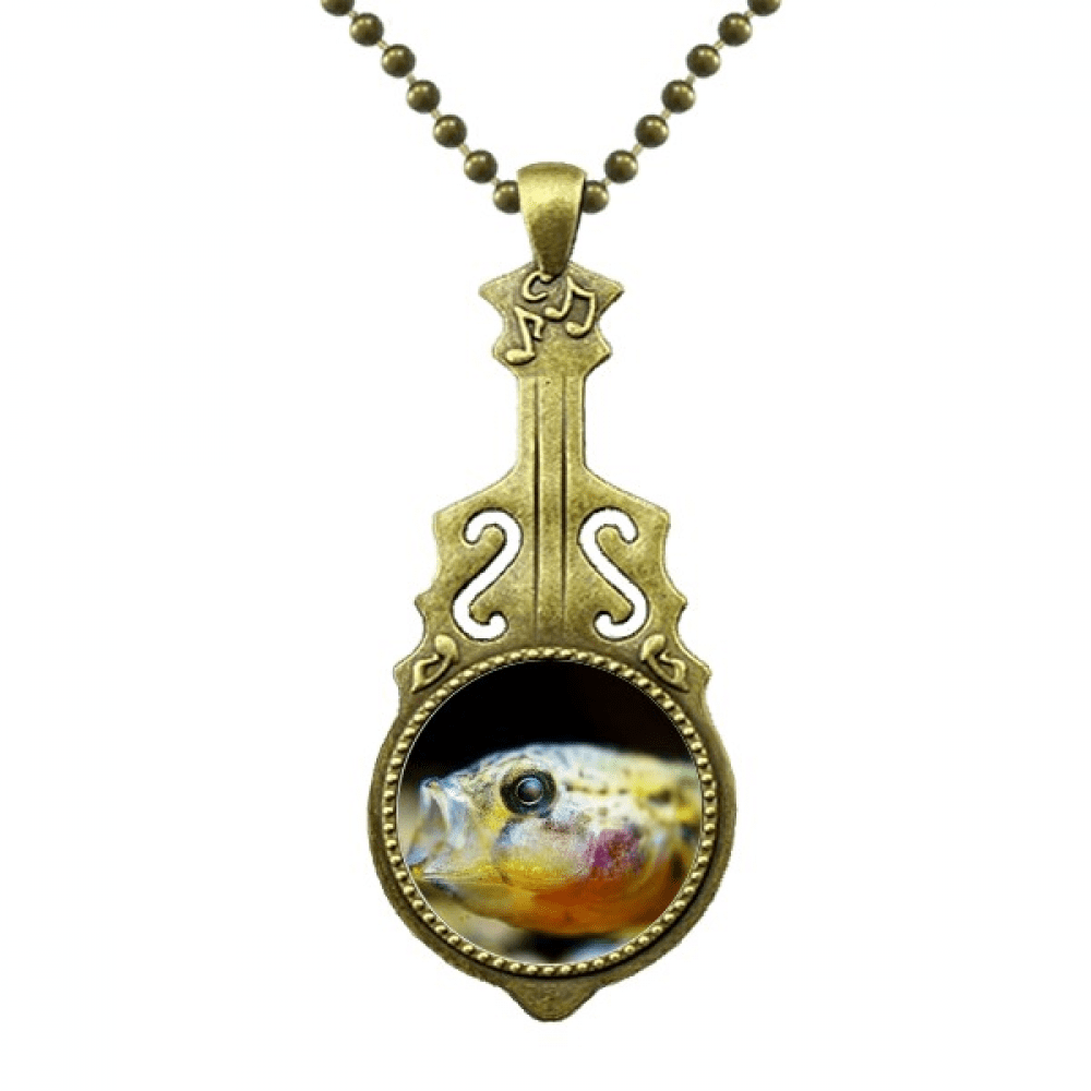 marine organism small tropical fish necklace antique guitar jewelry ...