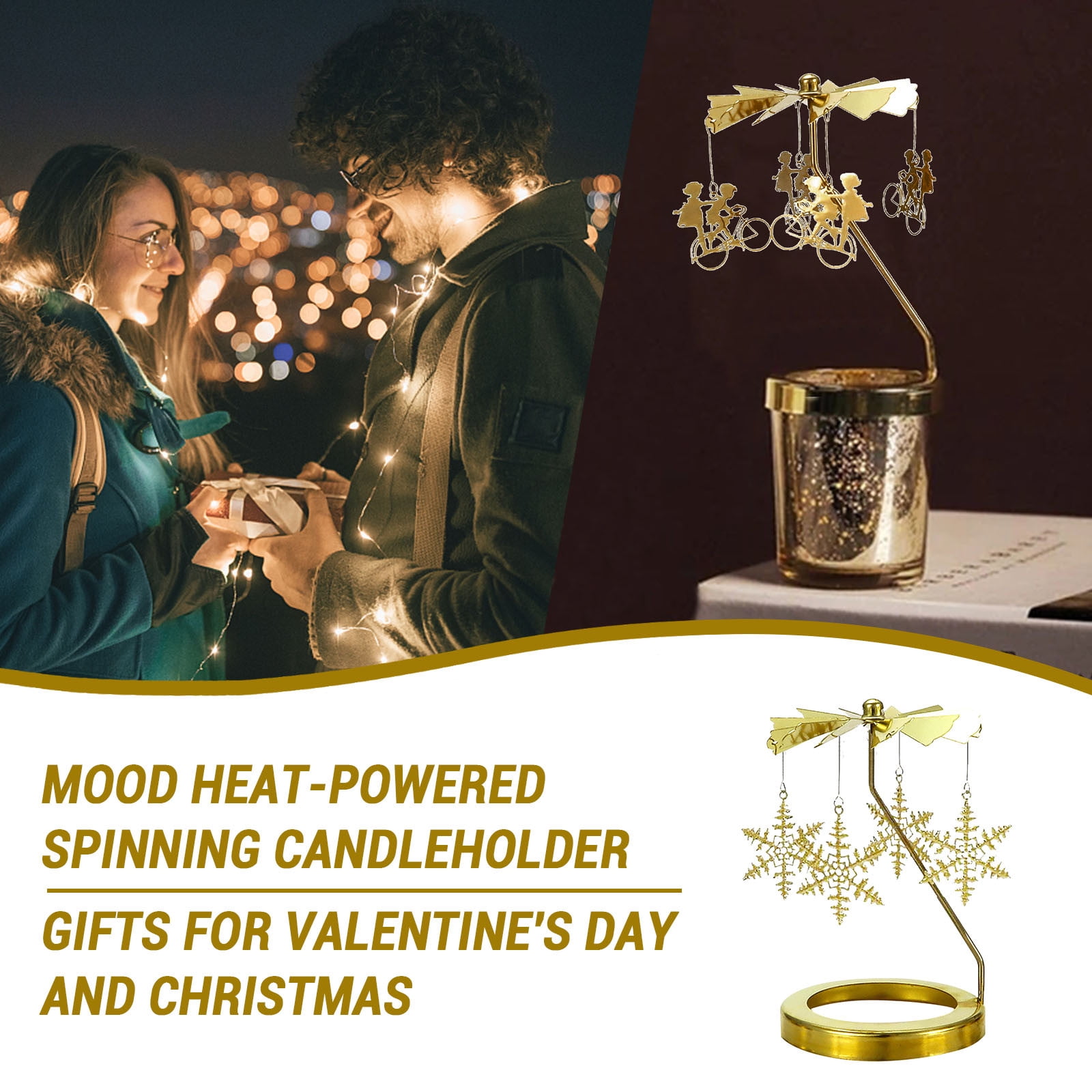marioyuzhang Thermal Rotating Candle Holder Revolving Lantern Dream ...