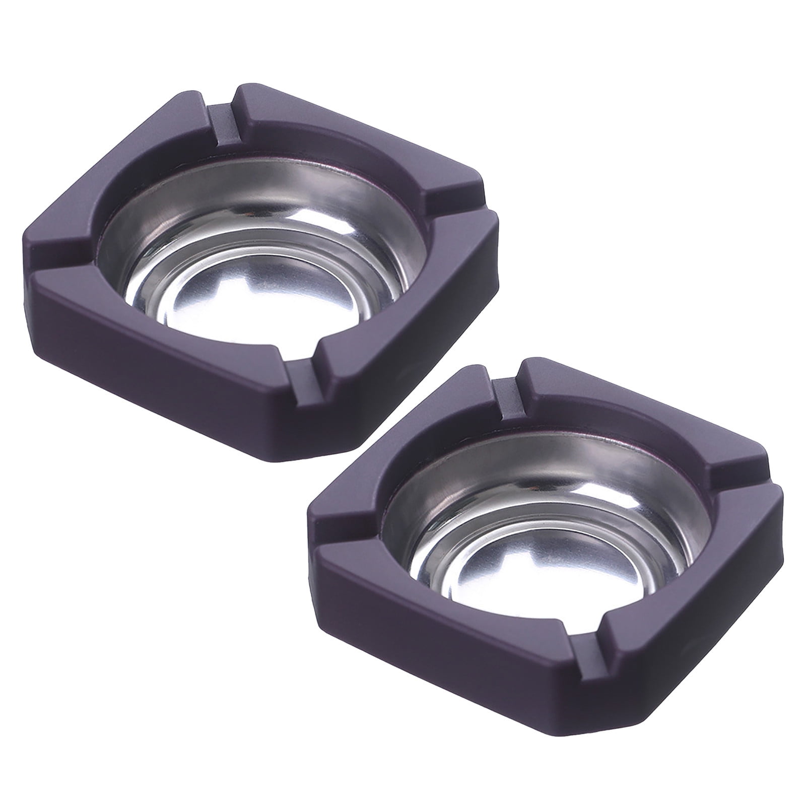 marioyuzhang Two Ashtrays 2PC Household Stainless Steel Living Room ...