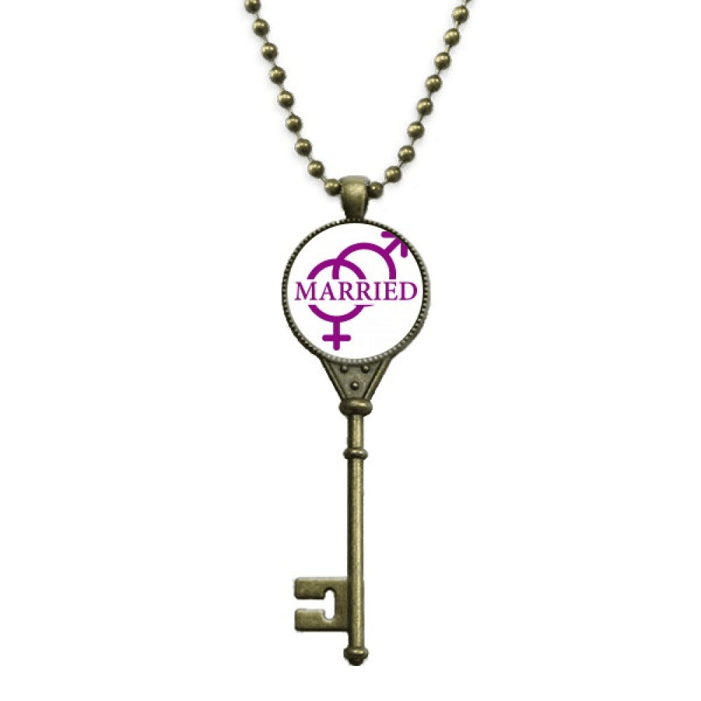 marriage faly status men women key necklace pendant tray embellished ...