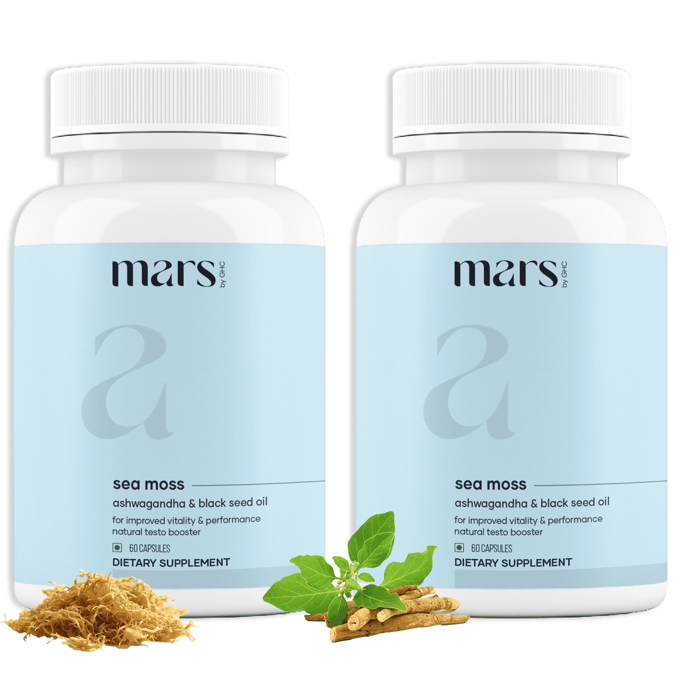 mars by GHC Natural Sea Moss Caps: Powered with Surge Max, Black Seed ...