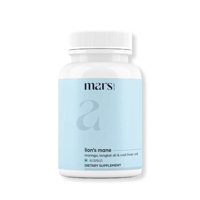 mars by GHC Pure Lion's Mane Caps: Powered with Moringa, Tongkat Ali ...