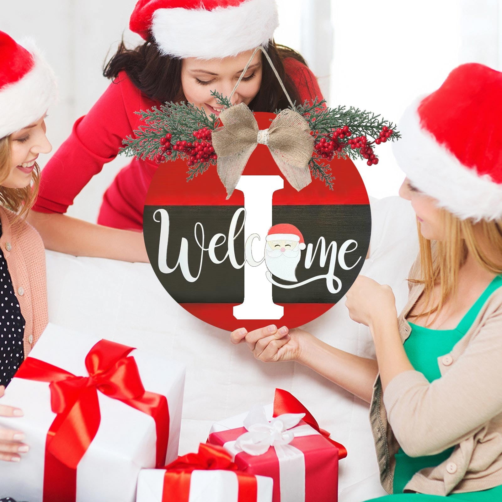 mas Front Door Decor Individual mas Sign Last Name Year Round Front ...