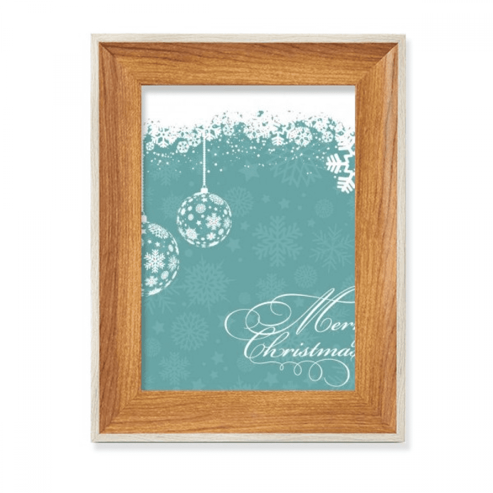mas Snowflake Ball Festival Desktop Wooden Photo Frame Display Picture ...