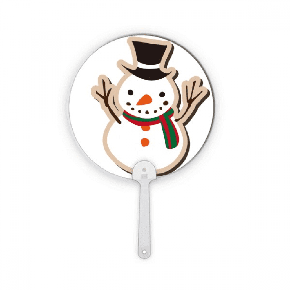 mas Snowman Cartoon Festival Plastic Round Handheld Fan Decorations ...