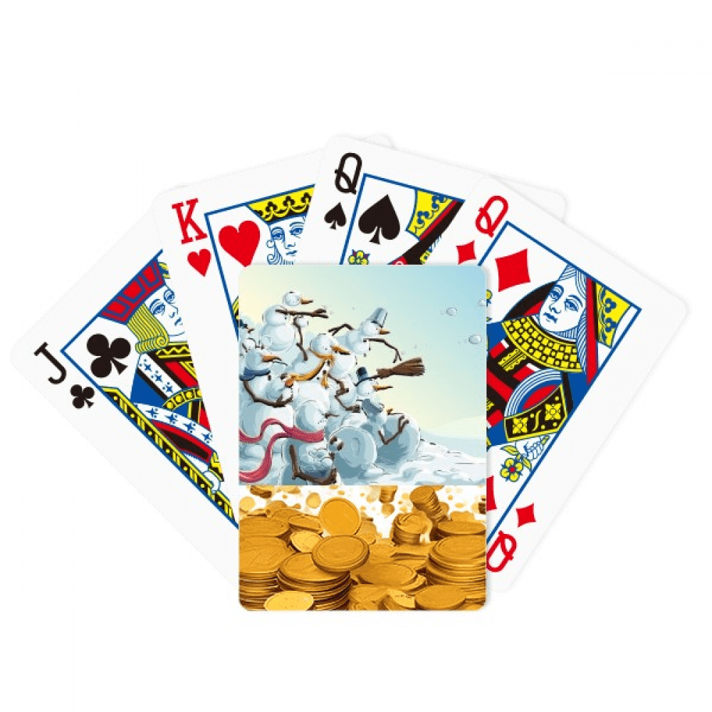 mas Snowman Painting Festival Gold Playing Card Classic Game - Walmart.com