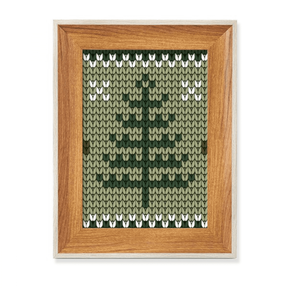 mas Tree Brown Elk Knit Pattern Desktop Wooden Photo Frame Display ...