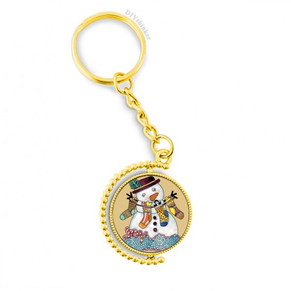 mas snowman sock festival metal connector key chain accessory en ...