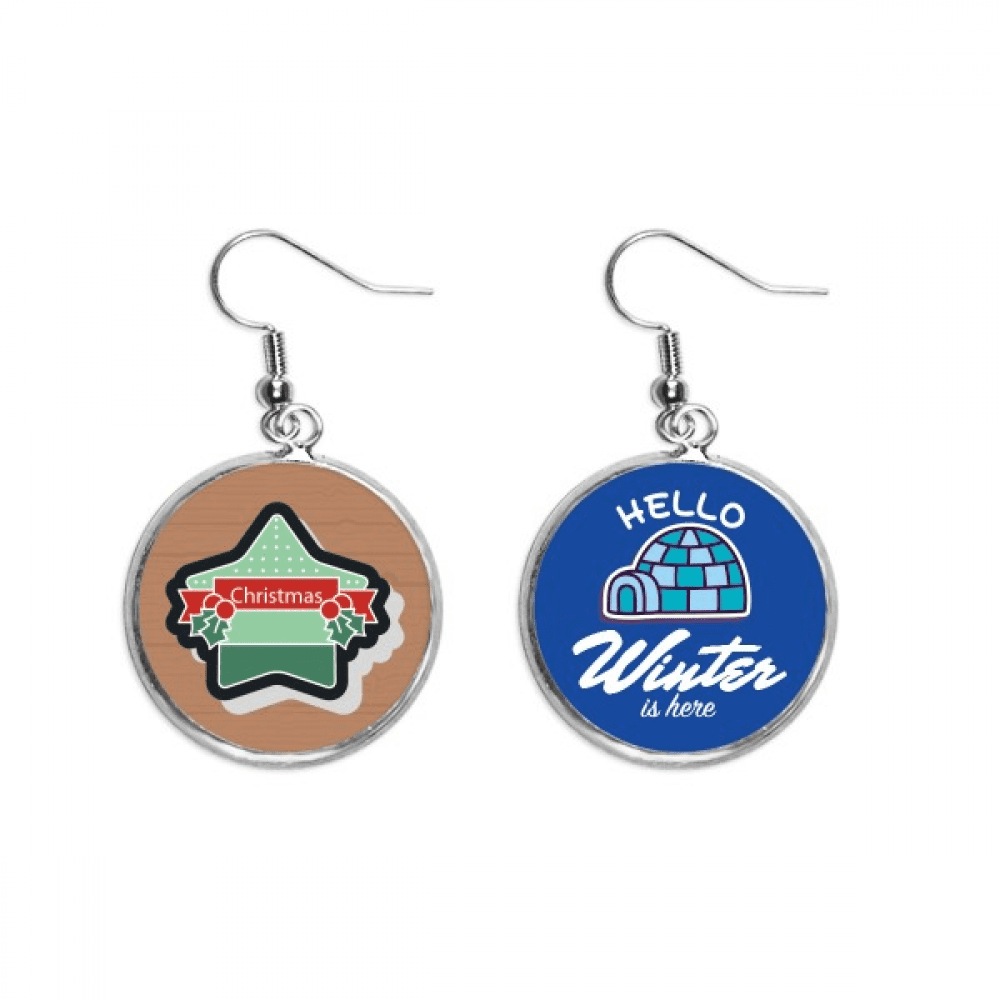 mas star mas cartoon icon dangle drop winter ice earring jewelry ...