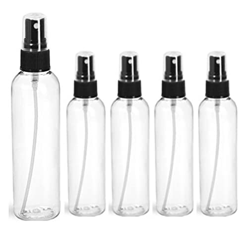 mastBus 4 pcs 50ml 1 pcs 100 ml Empty Small Spray Bottle Clear Plastic ...