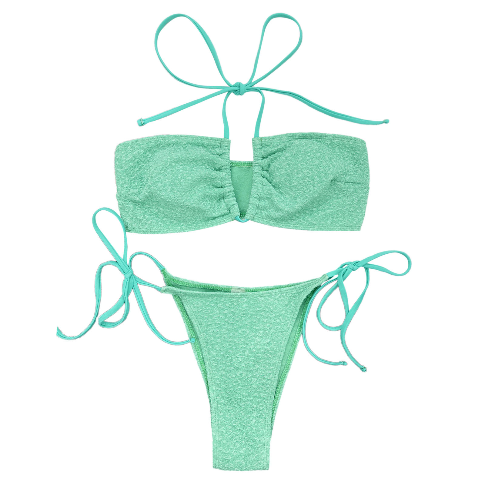 matching swimsuits for couples Women Soild Print Bikinis Swimsuit Push ...