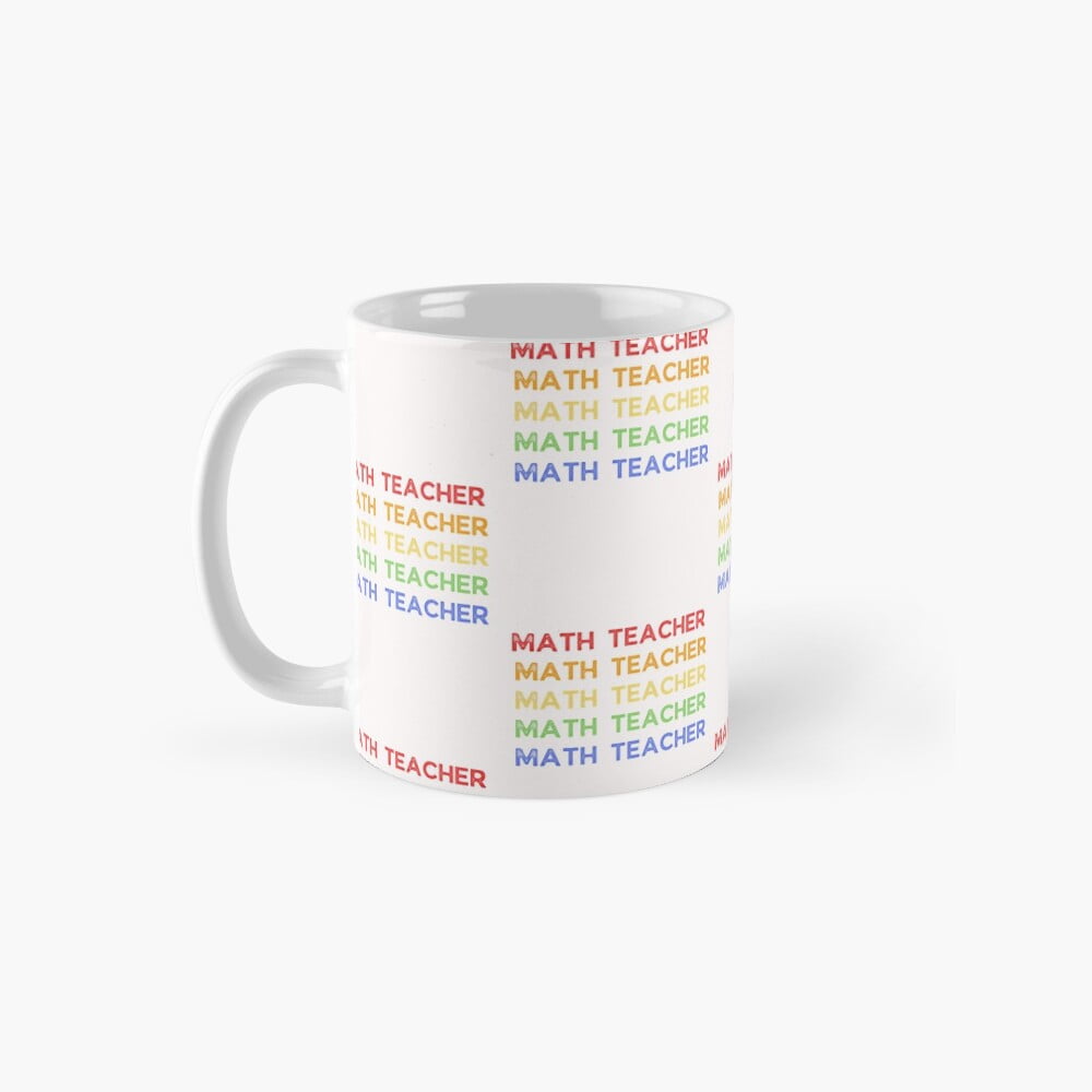 math teacher with rainbow Classic Mug - Walmart.com