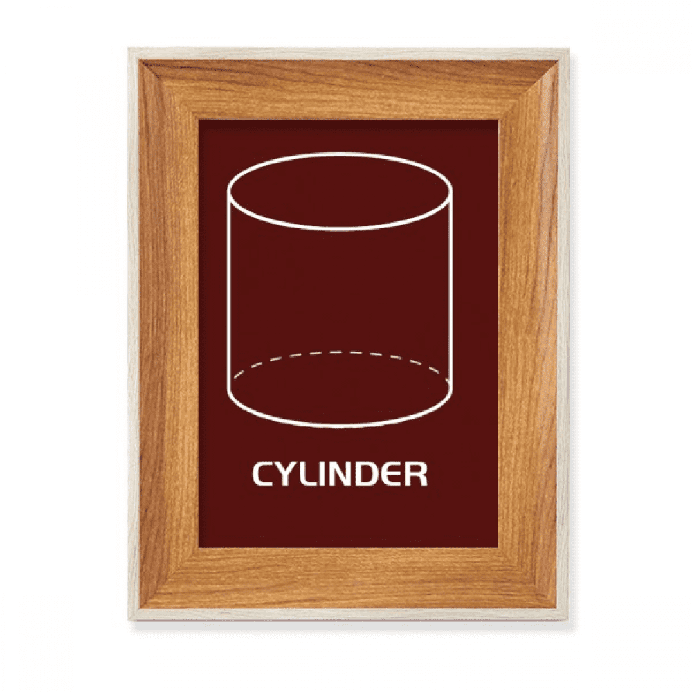 mathematical geometric spcylinder desktop wooden photo frame display ...