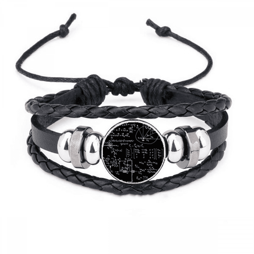 matrix mathematical formulas science calculus bracelet braided leather ...