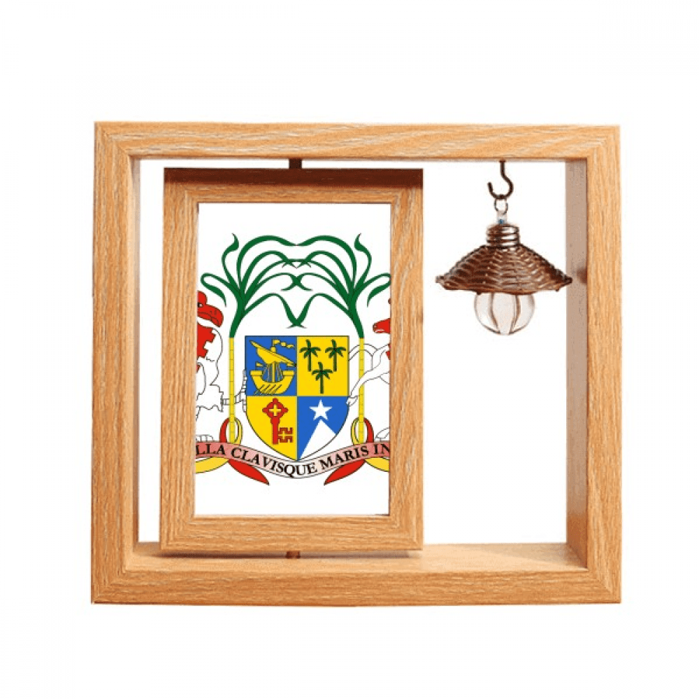 mauritius afnational emblem Wooden Rotating Picture Photo Frame 4x6 ...