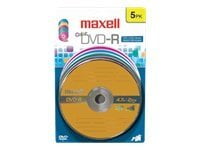 Maxell 4.7GB 16X Blank Recordable DVD-R, 5 Packs Blister Pack, Model ...
