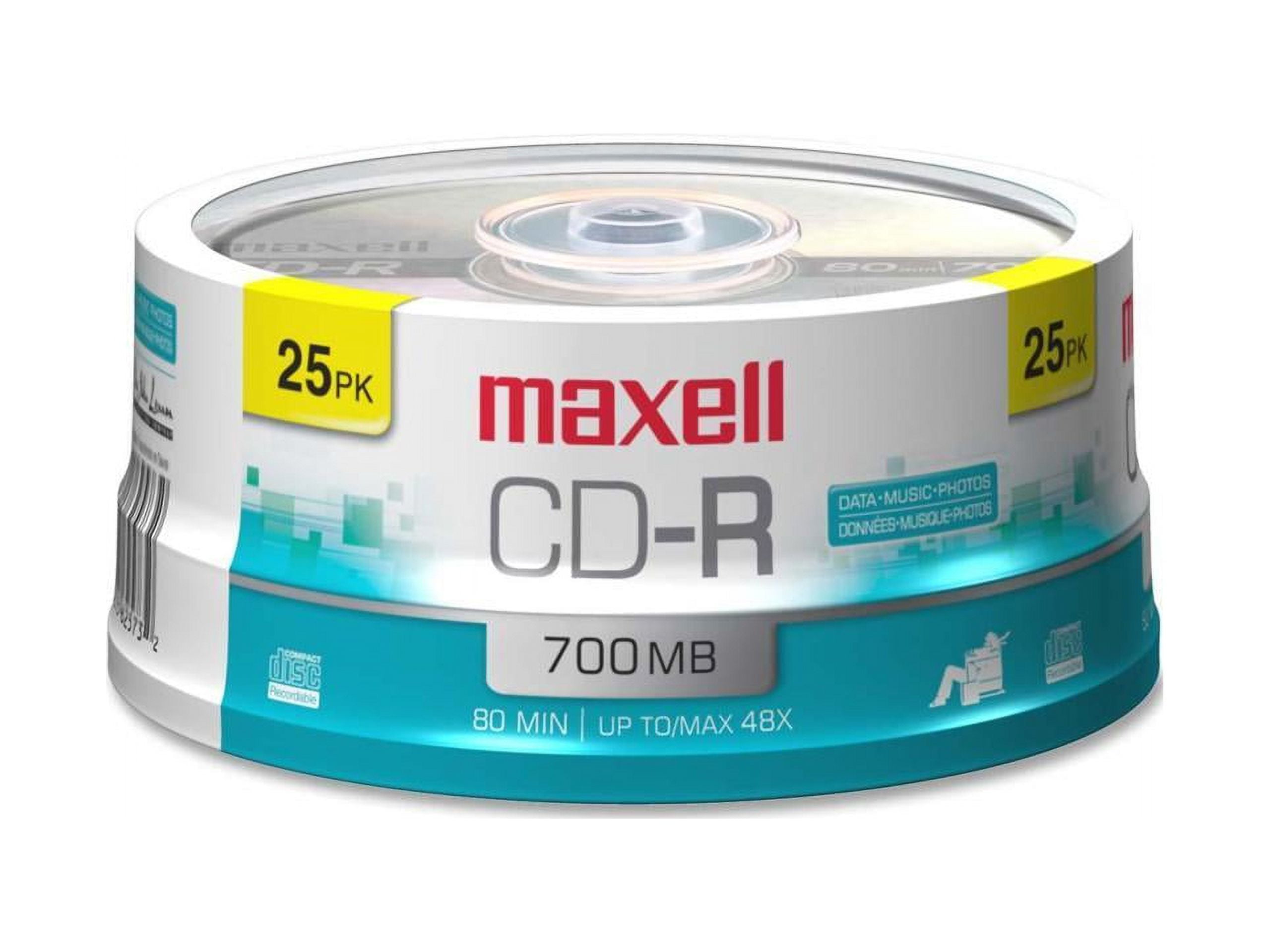 MAXELL 25 Pack Cd-r With Spindle - Walmart.com