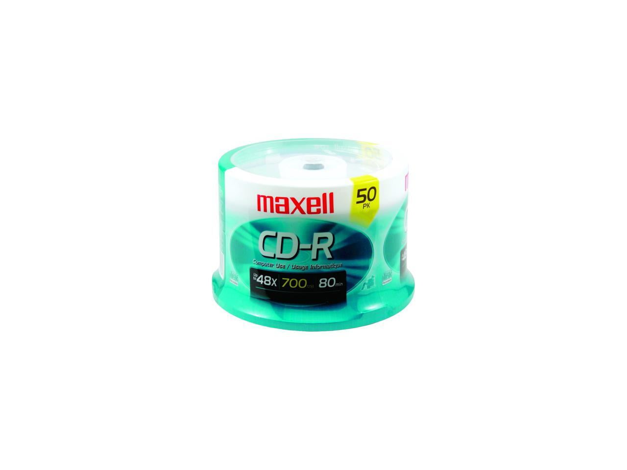 maxell 700MB 48X CD-R 50 Packs Spindle CD-R Media Model 623251/648250 - Walmart Business Supplies