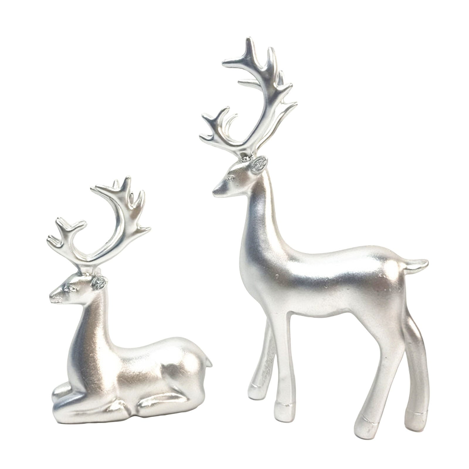 maxiaoxia Black Resin Reindeer Figurines, Elegant Christmas Reindeer ...