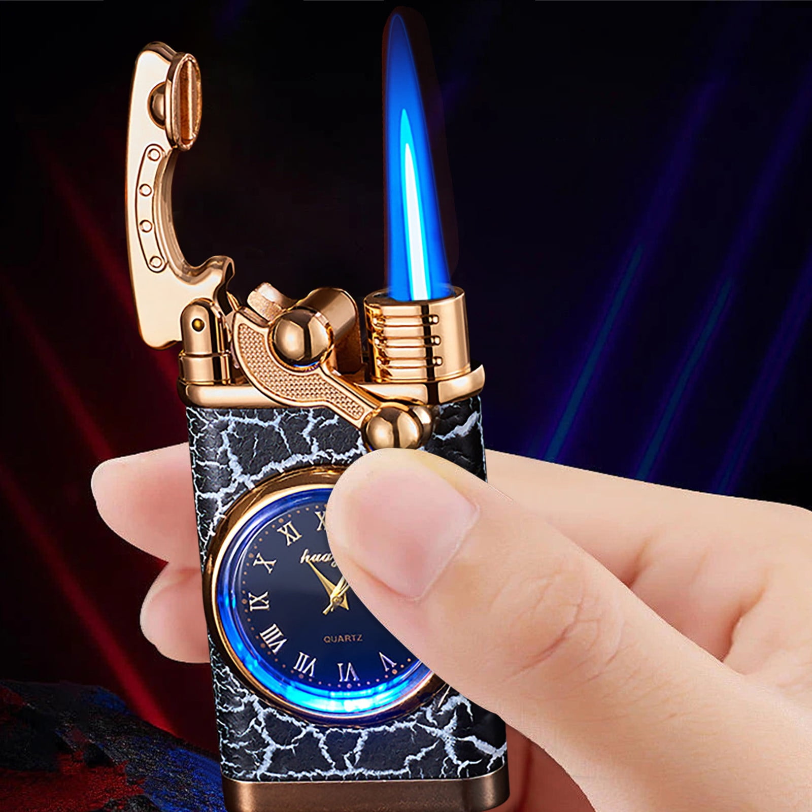 maxiaoxia Dial Rocker Arm Inflatable Lighter,Lighter With Dial Cigar ...